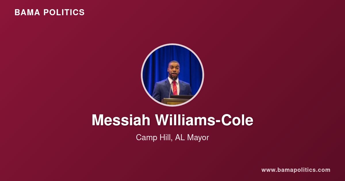 Messiah Williams-Cole, Mayor of Camp Hill, AL | Bama Politics