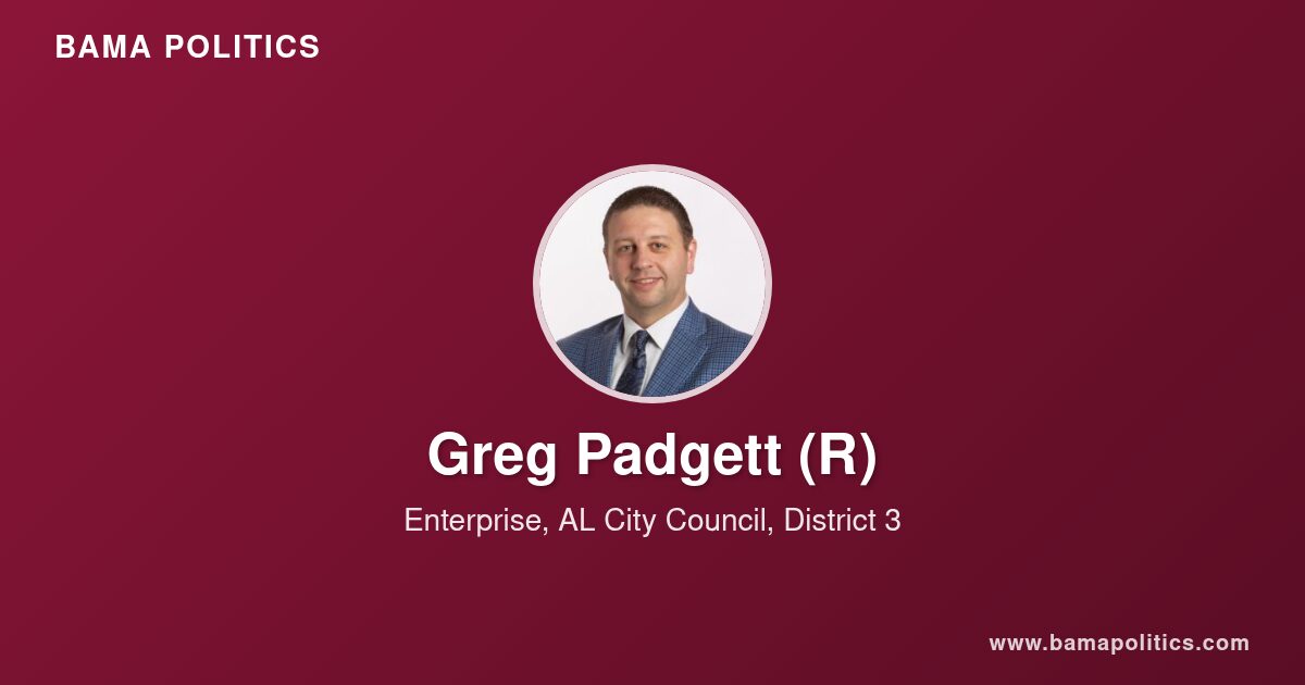 Greg Padgett, Council Member of Enterprise, AL for District 3 | Bama ...