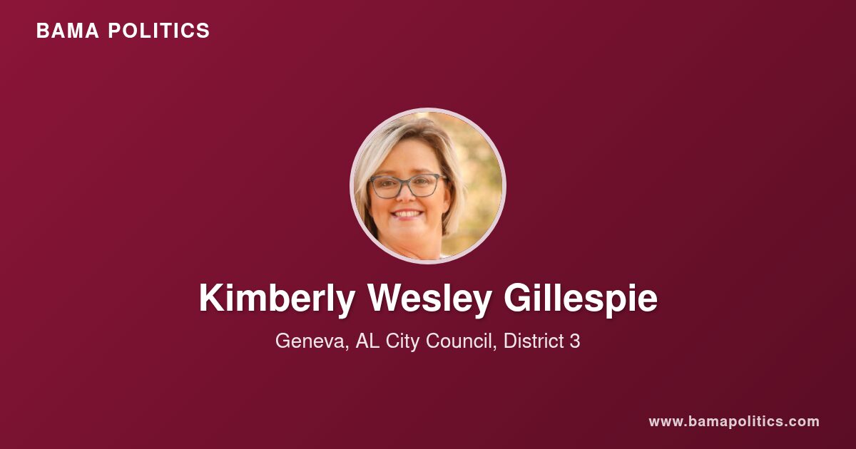 Kimberly Wesley Gillespie, Council Member of Geneva, AL for District 3 ...