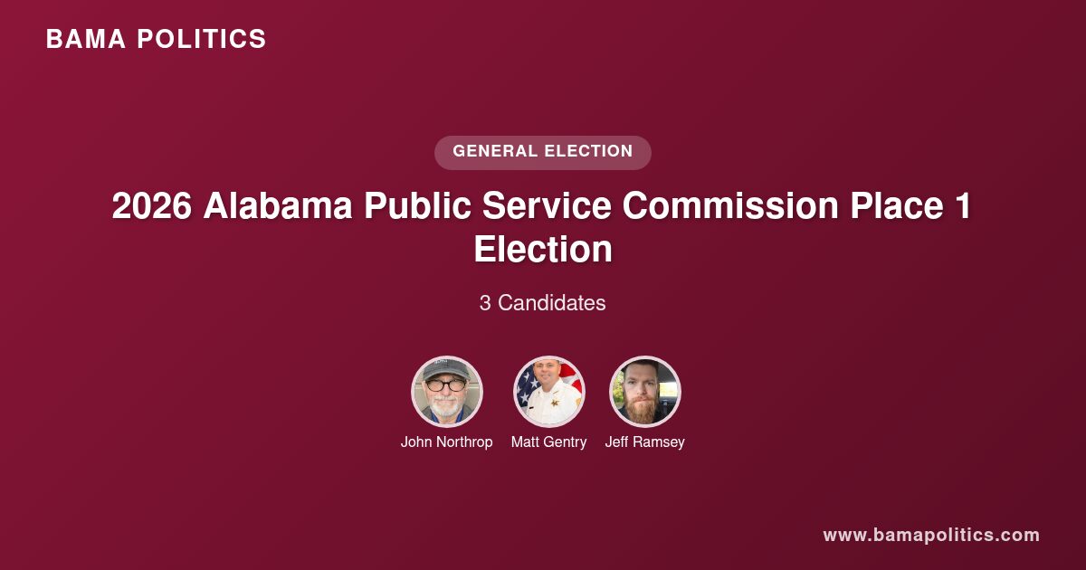 2026 Alabama Public Service Commission Place 1 Election Results | Bama ...